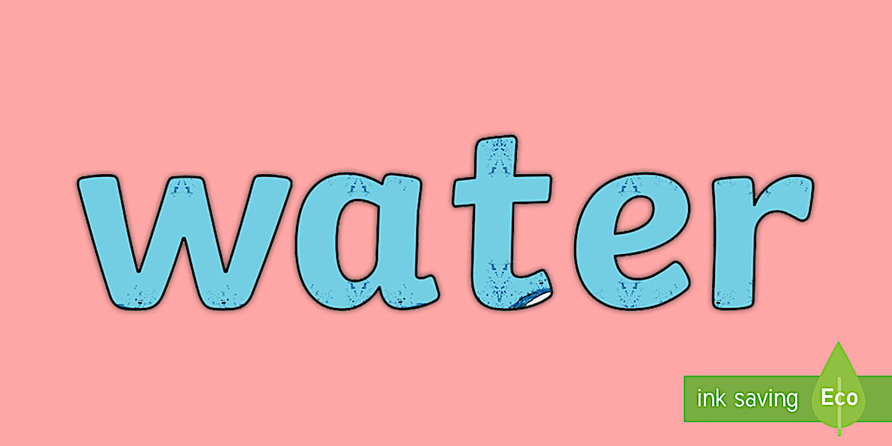 Water Display Lettering (Hecho por educadores) - Twinkl