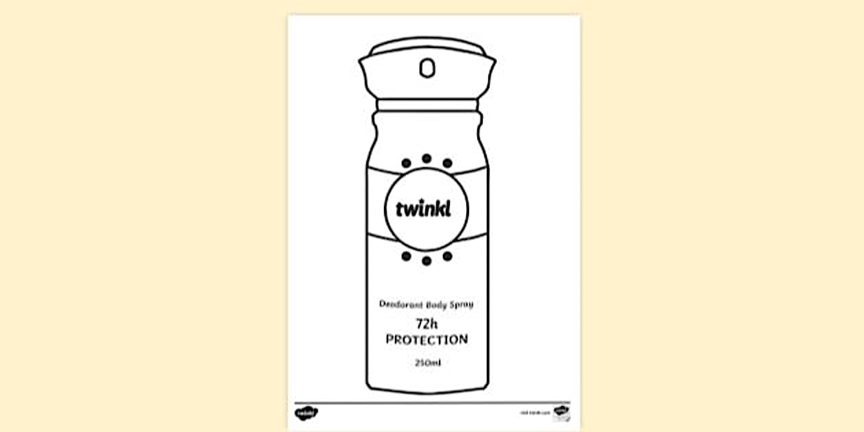 Deodorant Colouring Sheet (Teacher-Made) - Twinkl