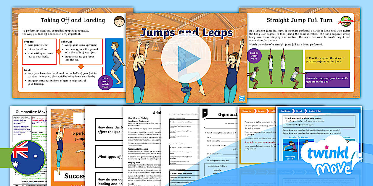 Move PE Year 4 Gymnastics: Movement Lesson 1: Jumps and Leaps Lesson Pack