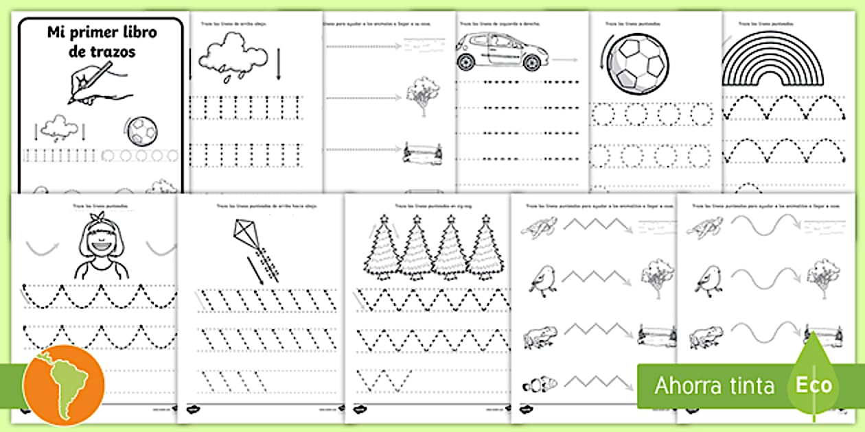Actividades: Mi primer libro de trazos- Guía de trabajo