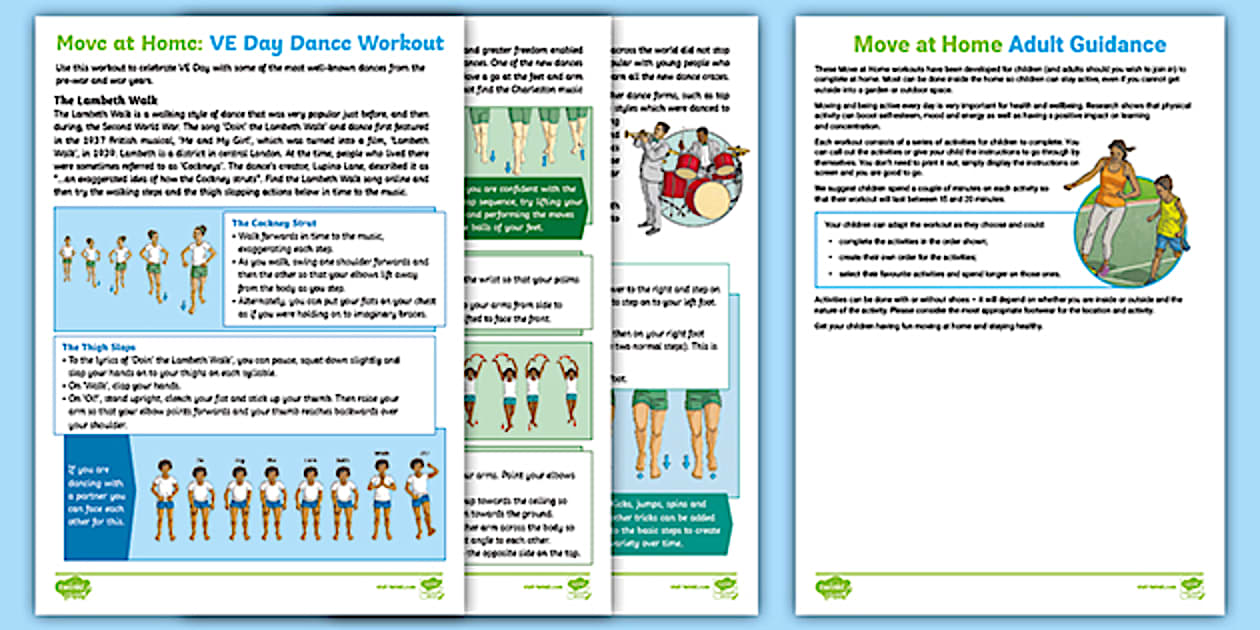 VE Day Dance Workout - Home PE Lesson - Twinkl Move - Twinkl