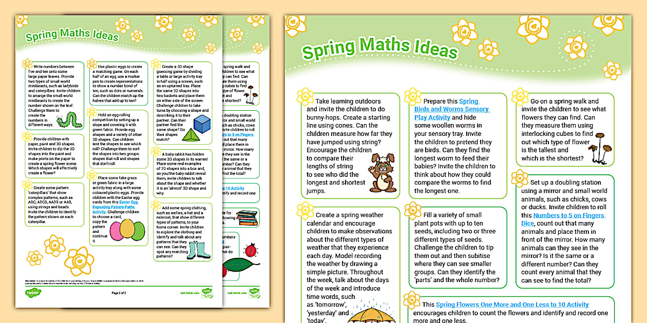 👉 EYFS Spring Maths Activity Ideas | Twinkl - Twinkl