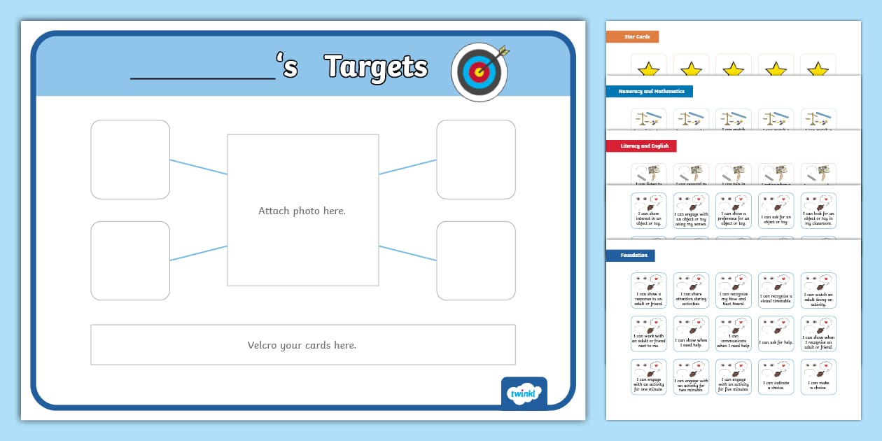 ASN Editable Individual Target Set for Learners - Twinkl