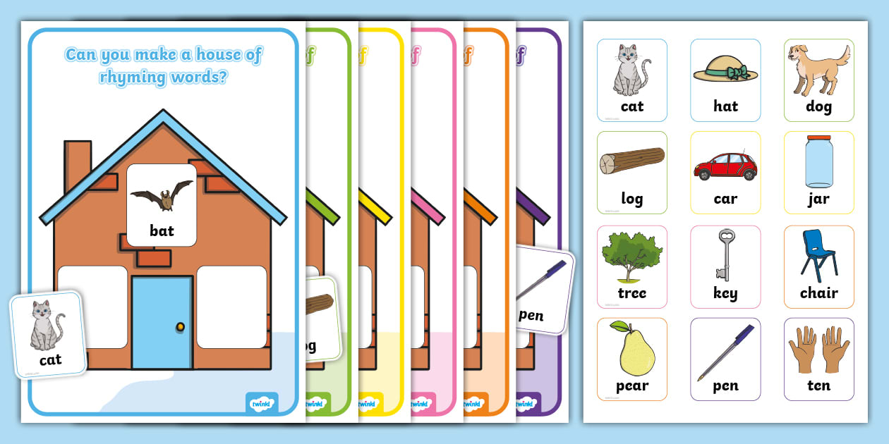 House Rhyming Words Activity | Twinkl (teacher made)