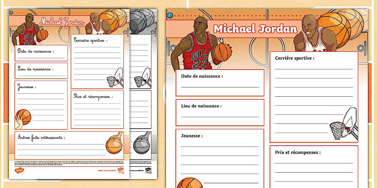 Fiche d'informations : Michael Jordan (teacher made)