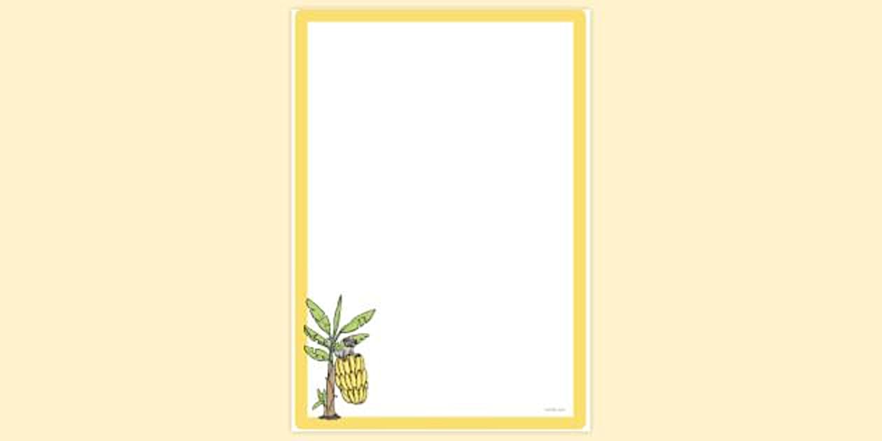 Banana Tree Page Border | Page Borders | Twinkl - Twinkl