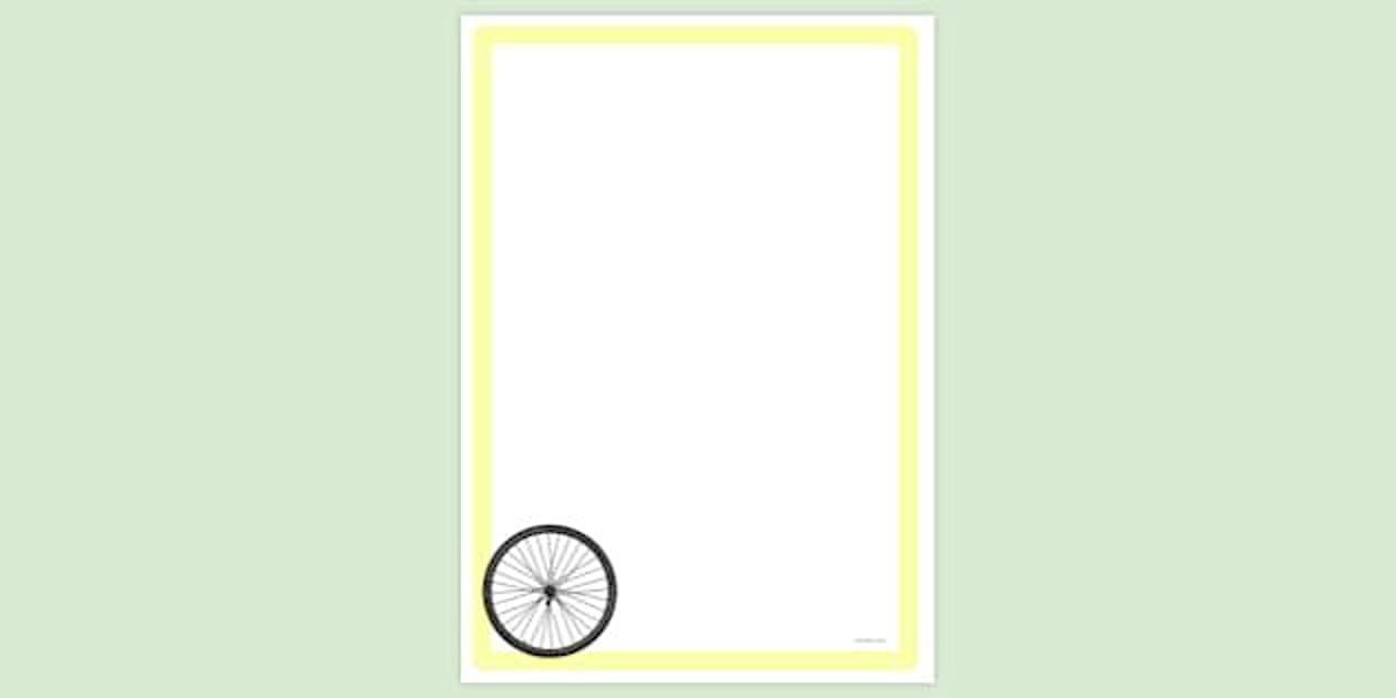 Bicycle Wheel Page Border | Page Borders | Twinkl - Twinkl