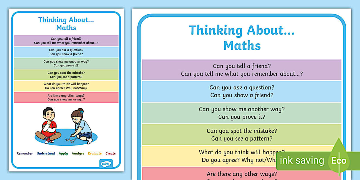 👉 Maths Area Blooms Taxonomy Poster (teacher made)
