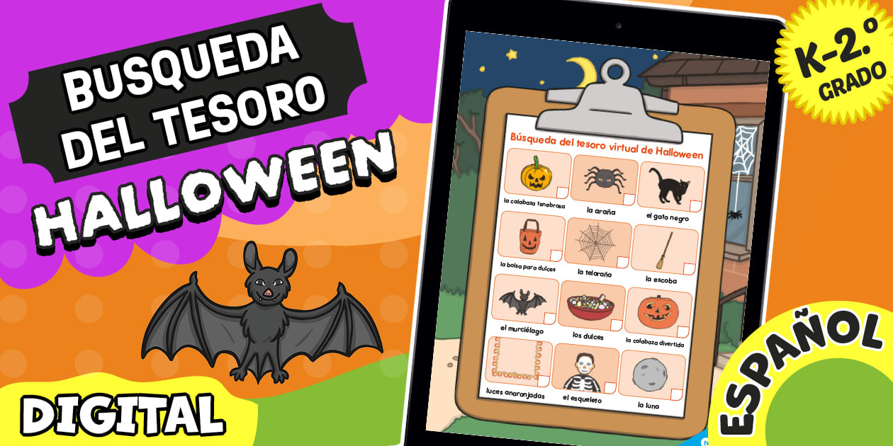 Hoja de trabajo: Búsqueda del tesoro virtual de Halloween