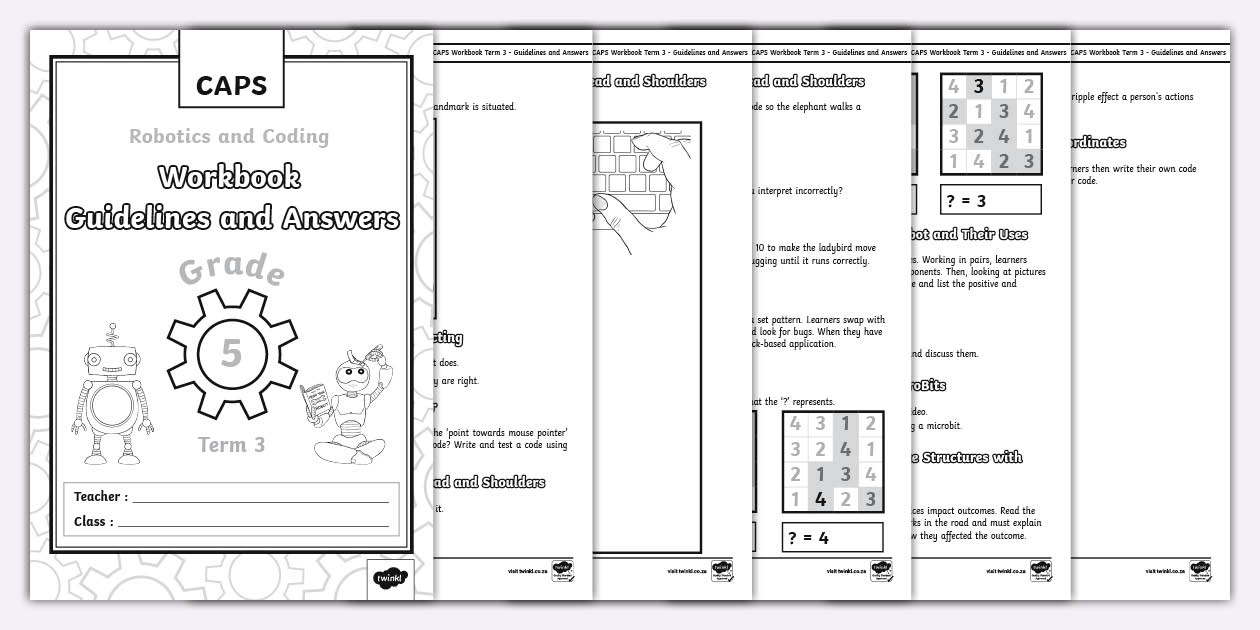 Guidelines and Answers for CAPS Workbook Grade 5 Term 3
