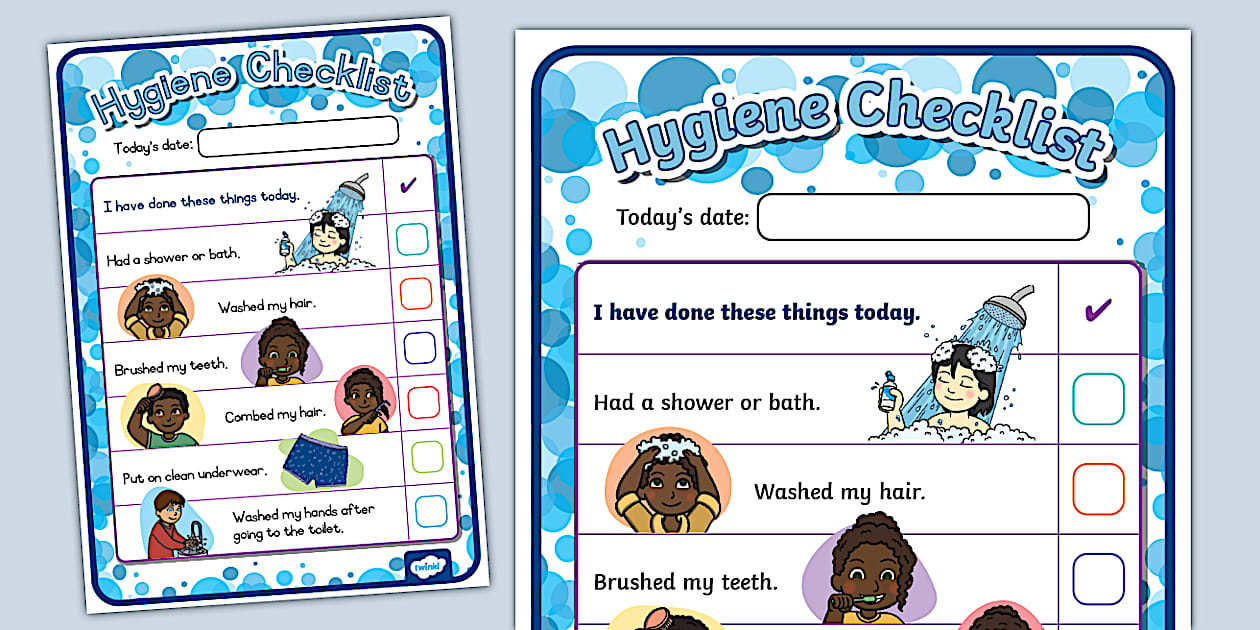 Hygiene Checklist Display Poster (teacher made) - Twinkl