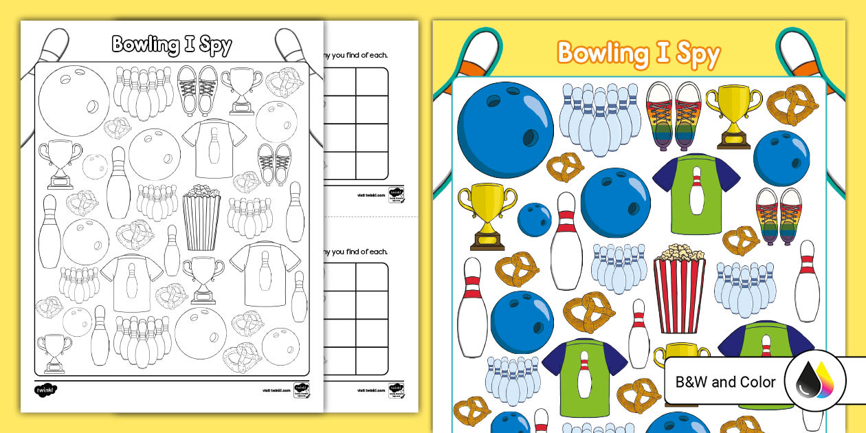 Bowling I Spy Activity Worksheet - Twinkl