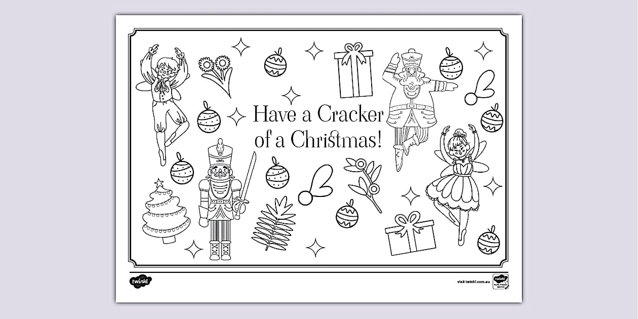 Nutcracker Christmas Colouring Page (teacher made) - Twinkl