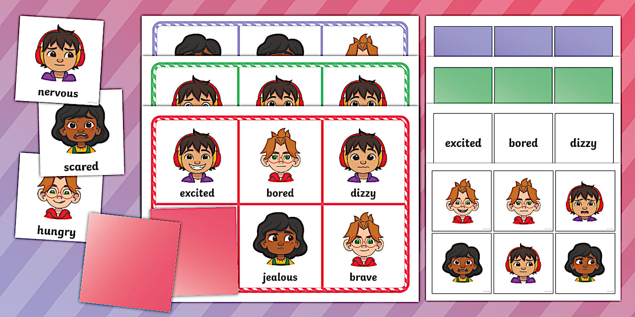Feelings and Emotions Bingo Game (teacher made) - Twinkl