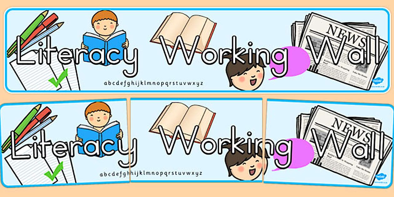 Literacy Working Wall Display Banner (teacher made) - Twinkl