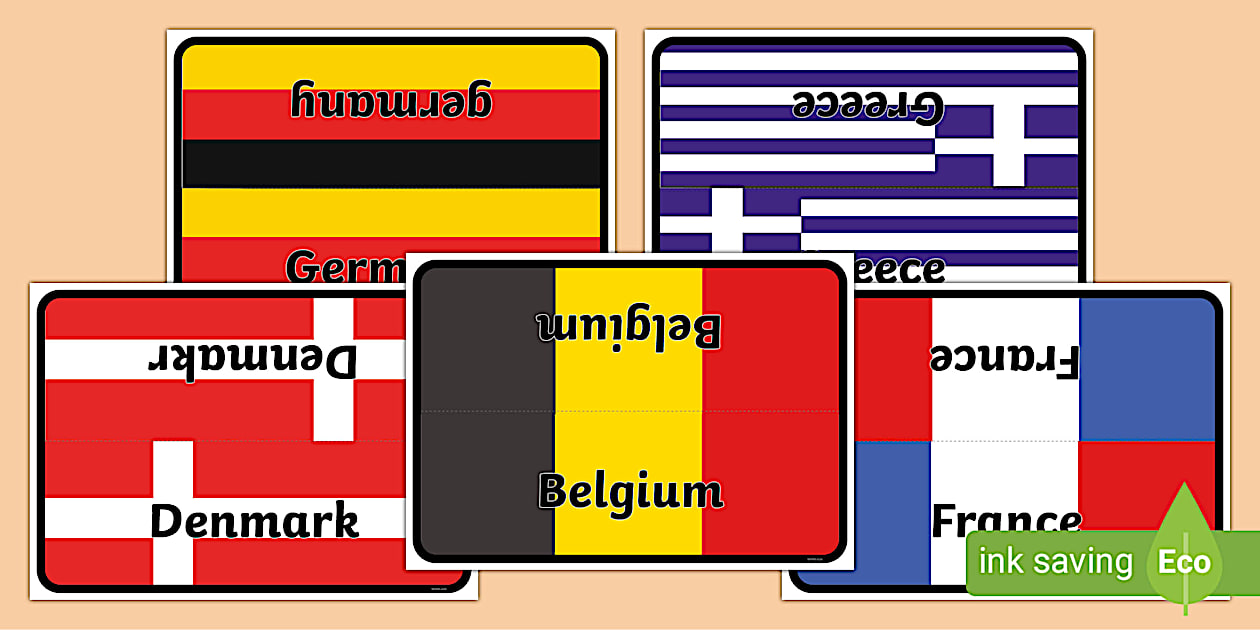 World Flags Class Table Group Signs (Teacher-Made) - Twinkl