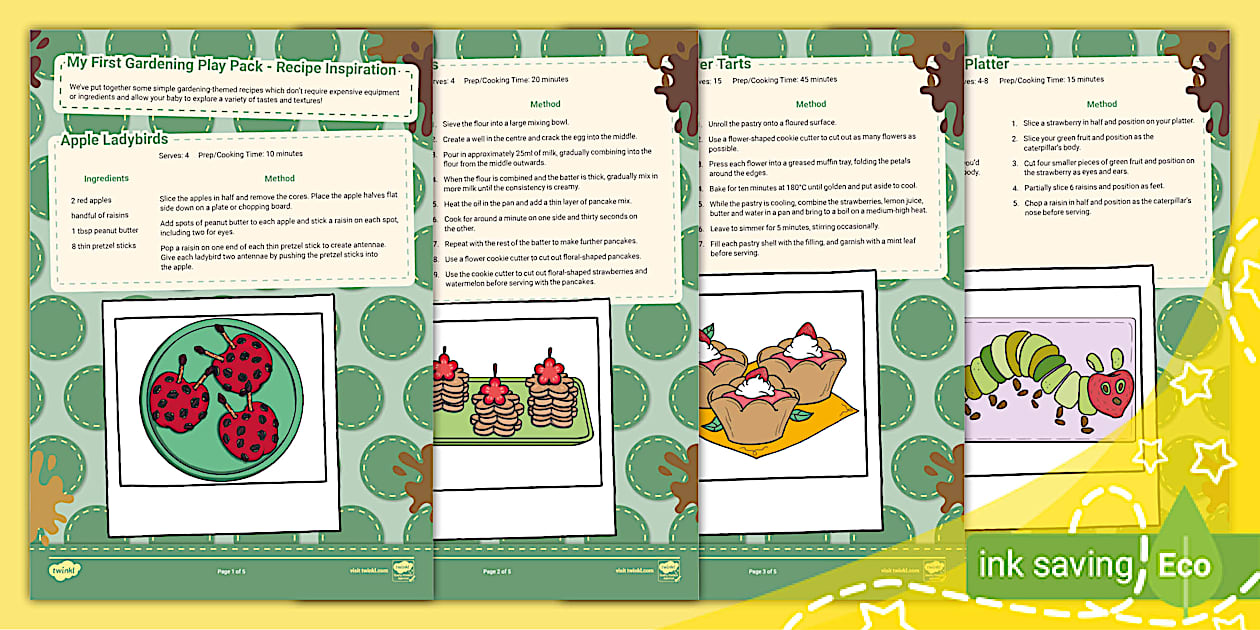 My First Gardening Play Pack - Recipe Inspiration - Twinkl