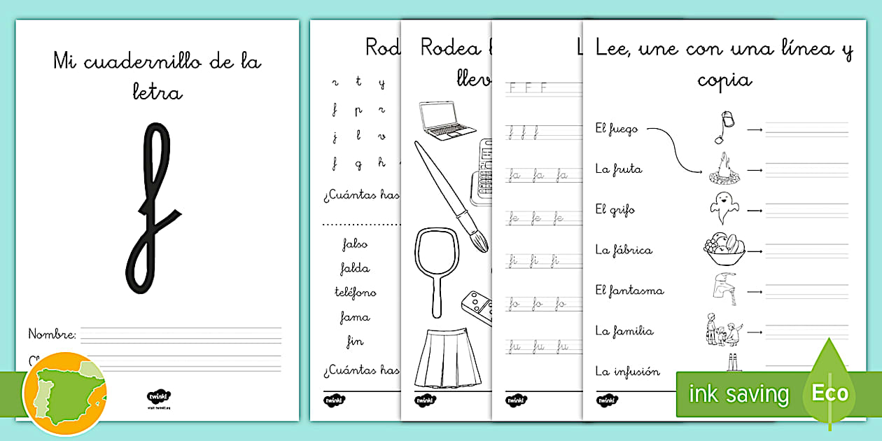 Cuadernillo de lecto: La letra F