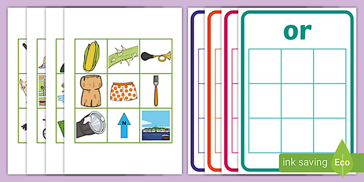 or, ur, ow and oi Sorting Cards (teacher made) - Twinkl