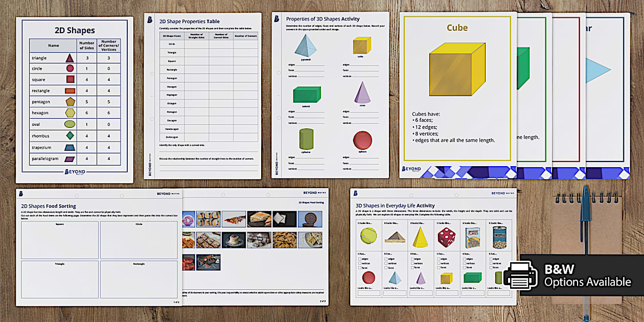 2D and 3D Shapes Catch-Up Pack (teacher made) - Twinkl