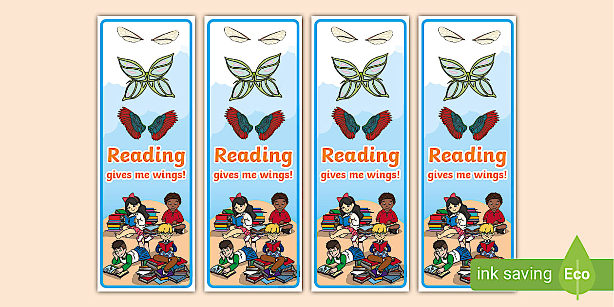Reading Gives Me Wings! Bookmarks,reading gives you wings