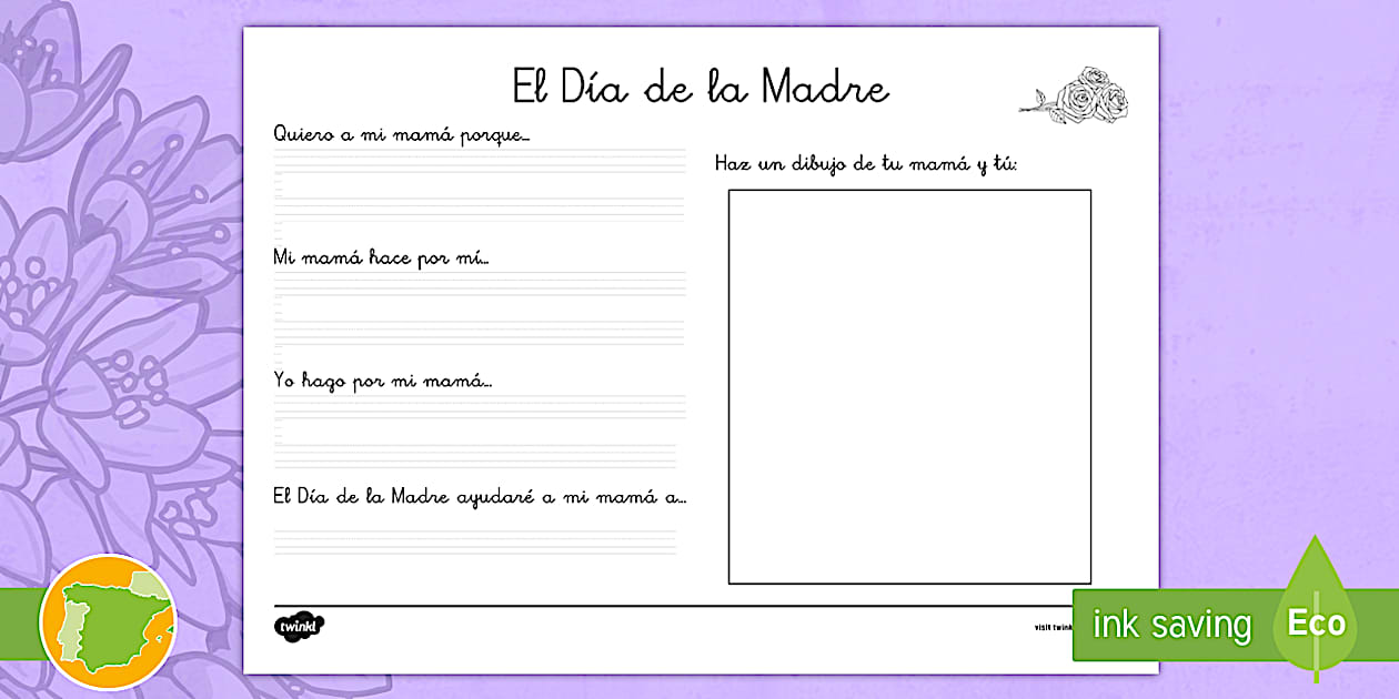 Día de la Madre: ficha de actividad - Twinkl
