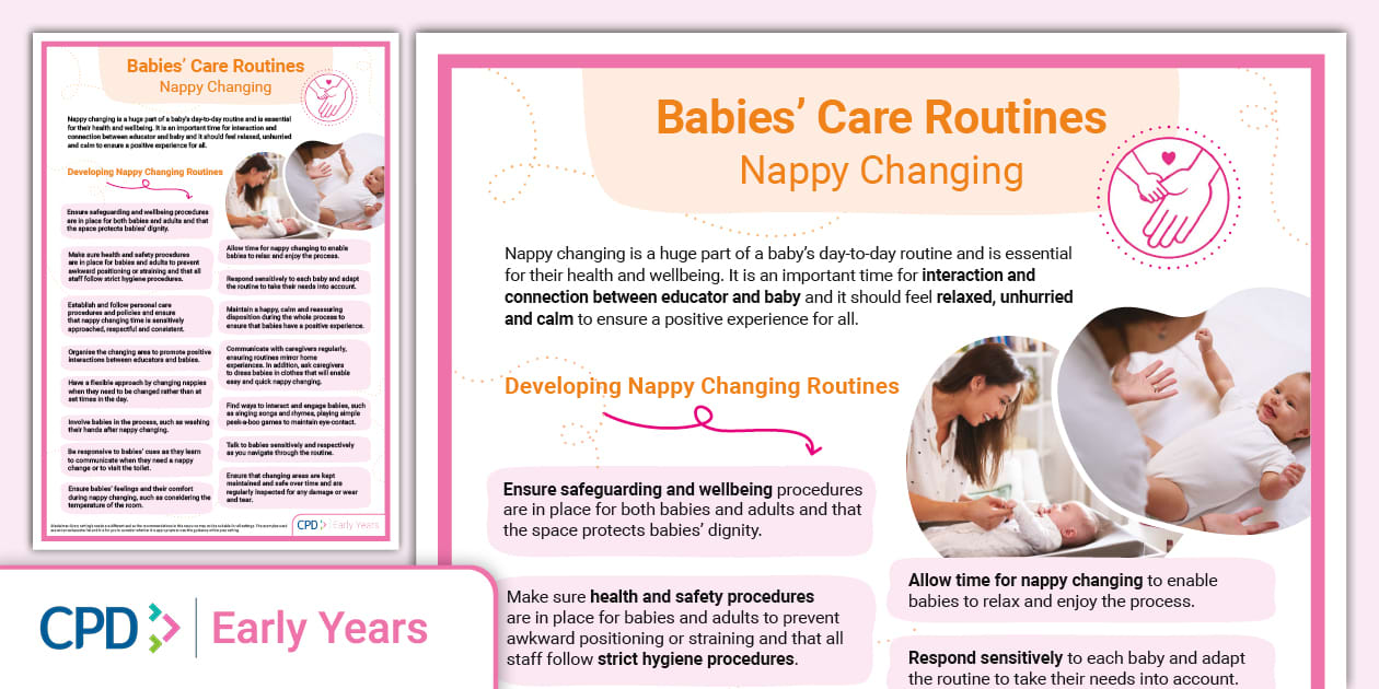 Babies' Care Routines: Nappy Changing (Poster) - Twinkl