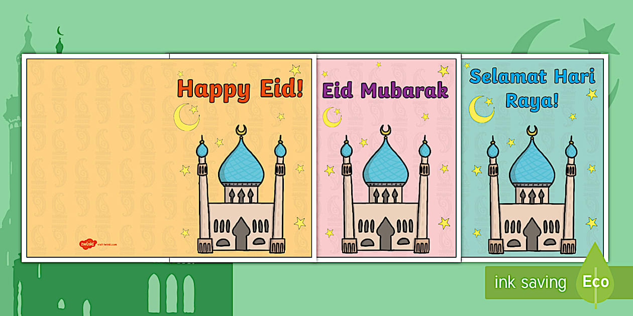 Hari Raya Cards (teacher made) - Twinkl
