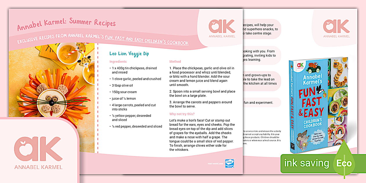 Annabel Karmel: Leo Lion Veggie Dip (Teacher-Made) - Twinkl