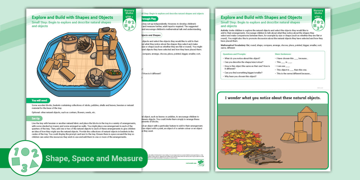 👉 EYFS Nursery Maths Shape, Space and Measure 1 | Twinkl