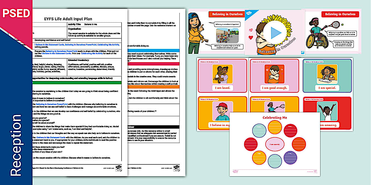 EYFS PSED I Believe In Me Adult Input Plan and Resource Pack