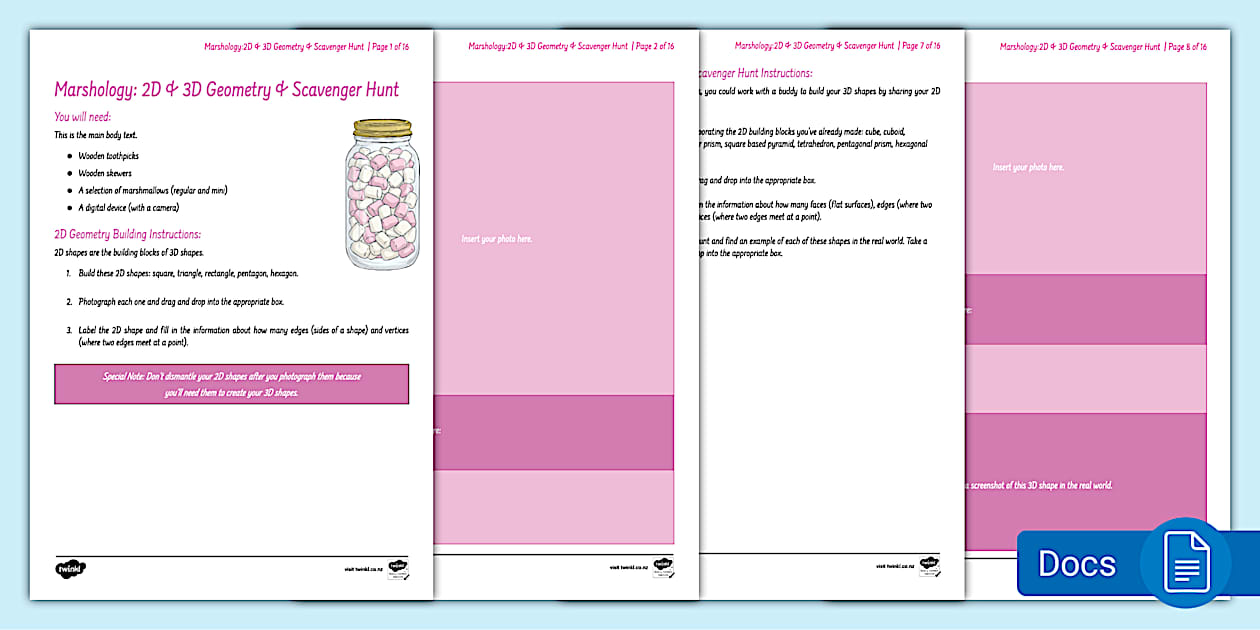 Marshology - 2D/3D Geometry & Digital Scavenger Hunt