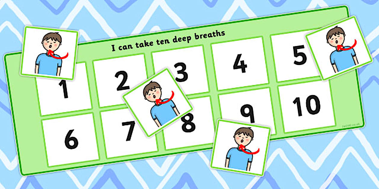 I Can Take 10 Breaths Visual Support (teacher made) - Twinkl