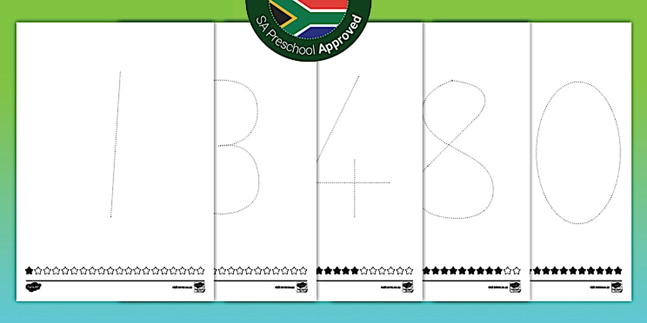 Preschool: Numeracy: Trace the Numbers 1-20 - Twinkl