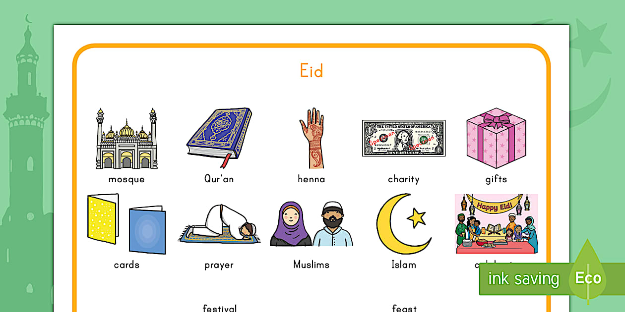 Eid Word Mat | Islam | Religious Education | Twinkl USA