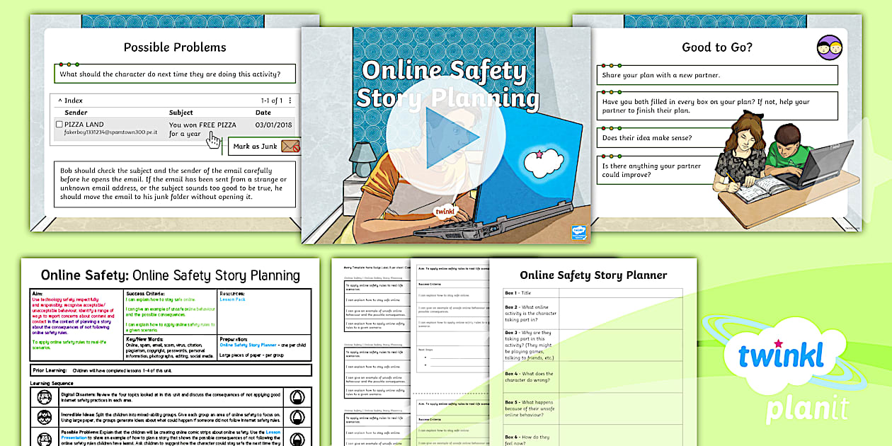 Computing: Online Safety: Online Safety Story Planning Year 5 Lesson 5