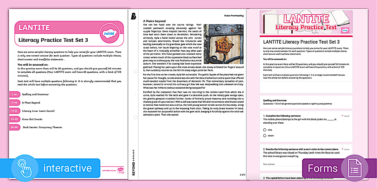 LANTITE Literacy And Numeracy Test Practice - Australia