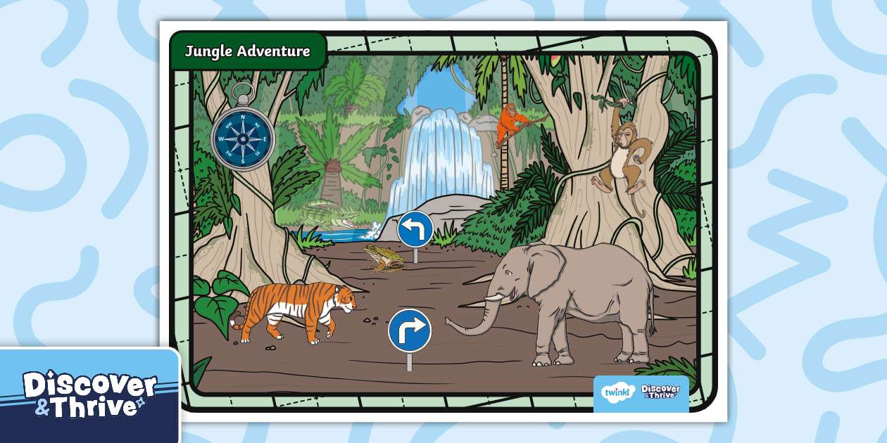 Jungle Adventure Spatial Awareness Poster Second Class