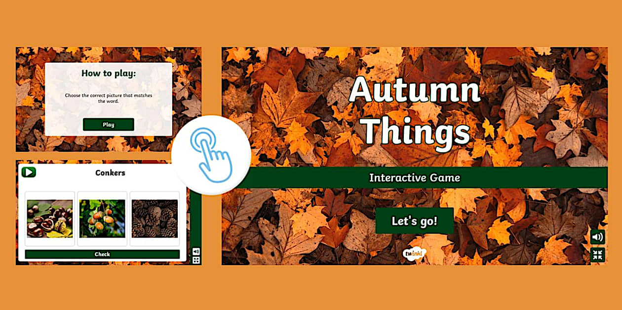 Autumn Things Interactive Game | Twinkl EYFS | Autumn Games