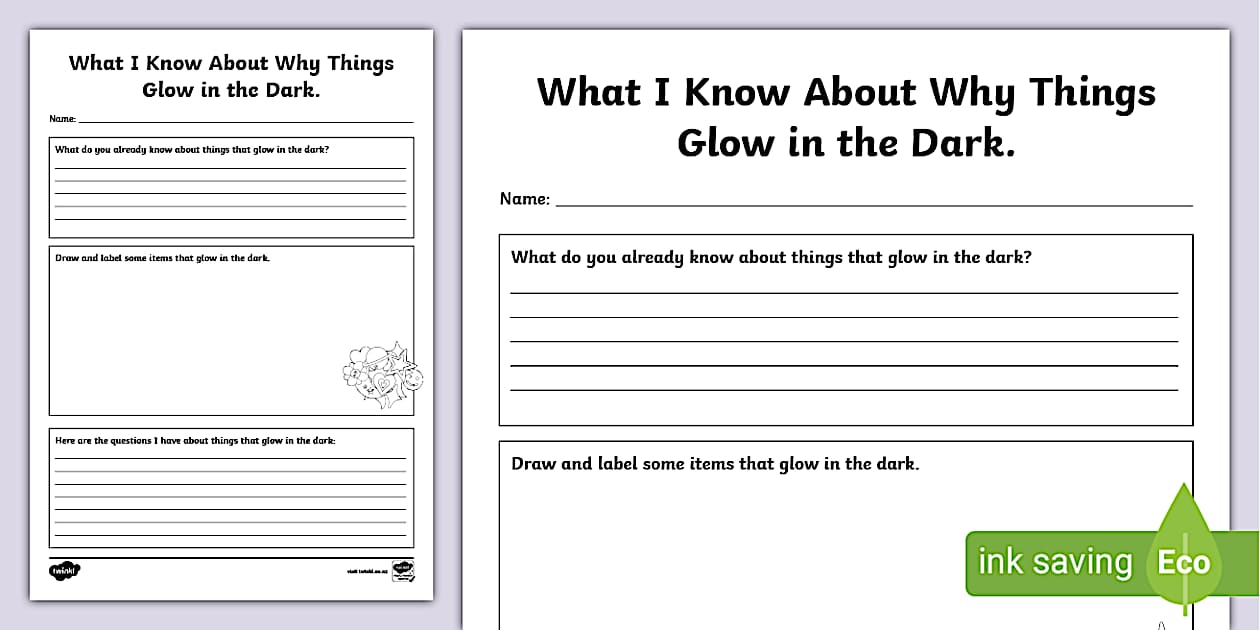 What Do I Already Know About Why Things Glow in the Dark?