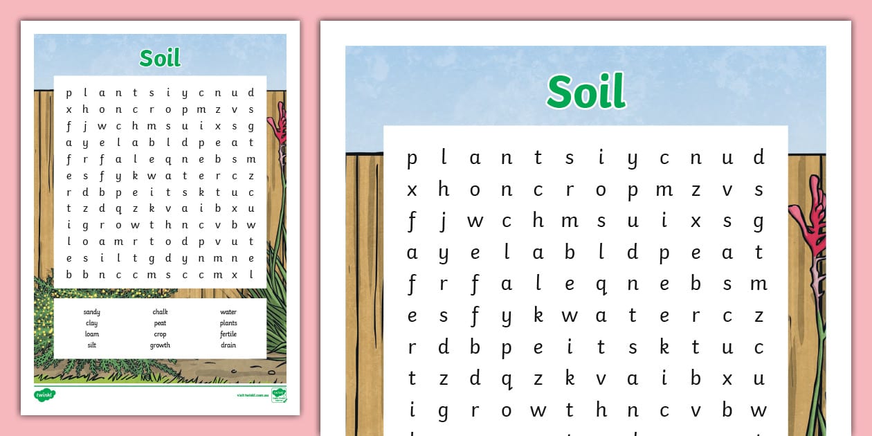 Soil Word Search (teacher made) - Twinkl