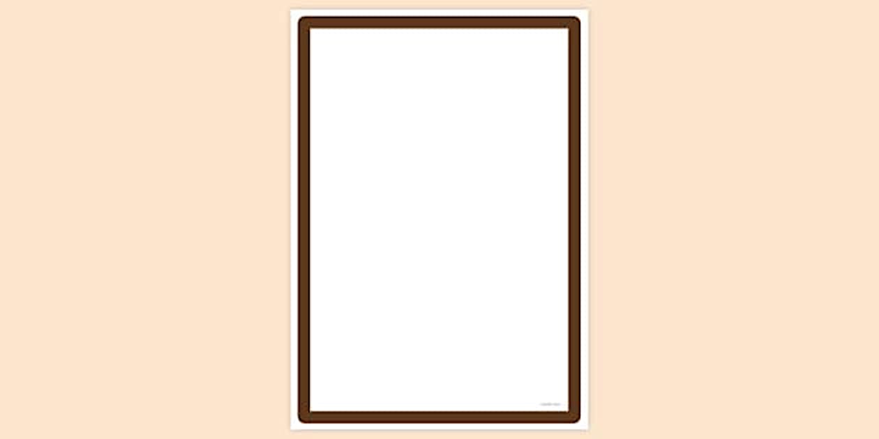 Brown Page Border | Page Borders | Twinkl (Teacher-Made)