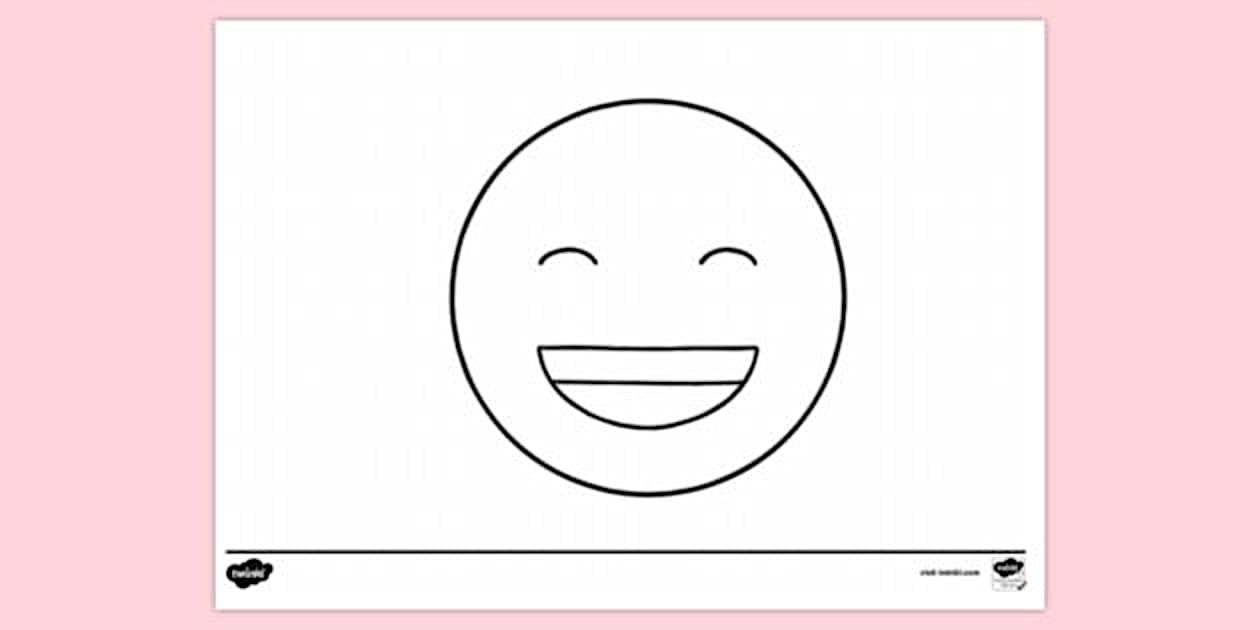😊 Smiling Emoji Mouth Colouring Sheet | Colouring Sheets