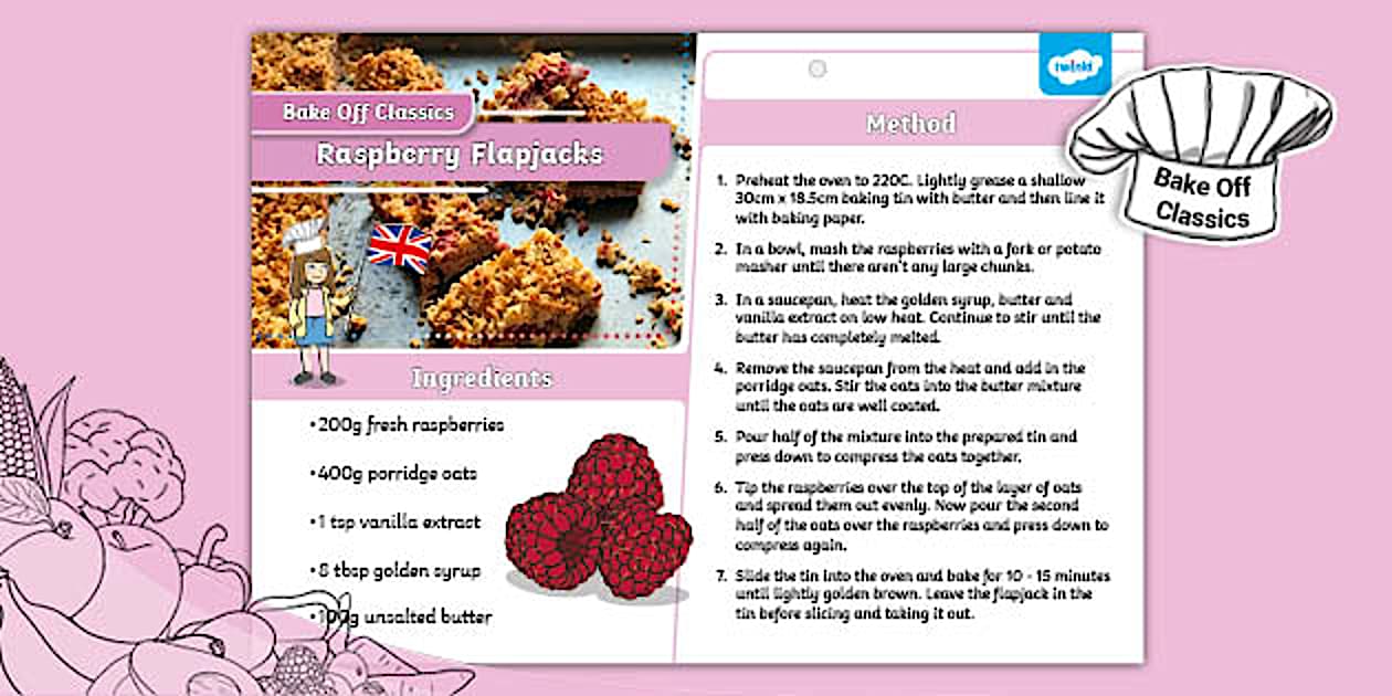 Raspberry Flapjack Recipe - Bake Off Classics | Twinkl Yum