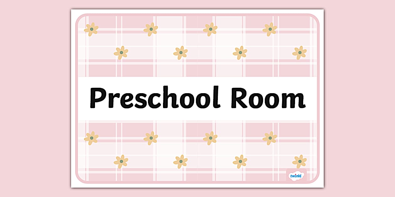 Checkered Charm-Themed Preschool Room Display Poster