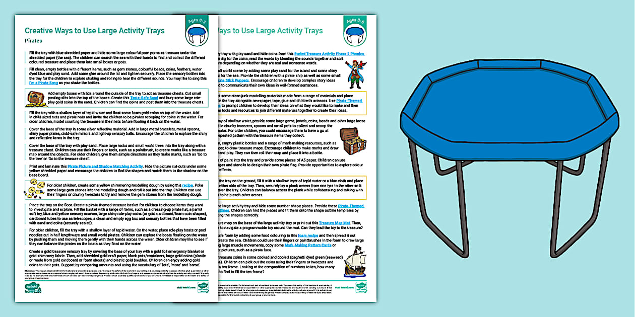 Pirates Large Activity Trays Planning Ages 0–5 - Twinkl