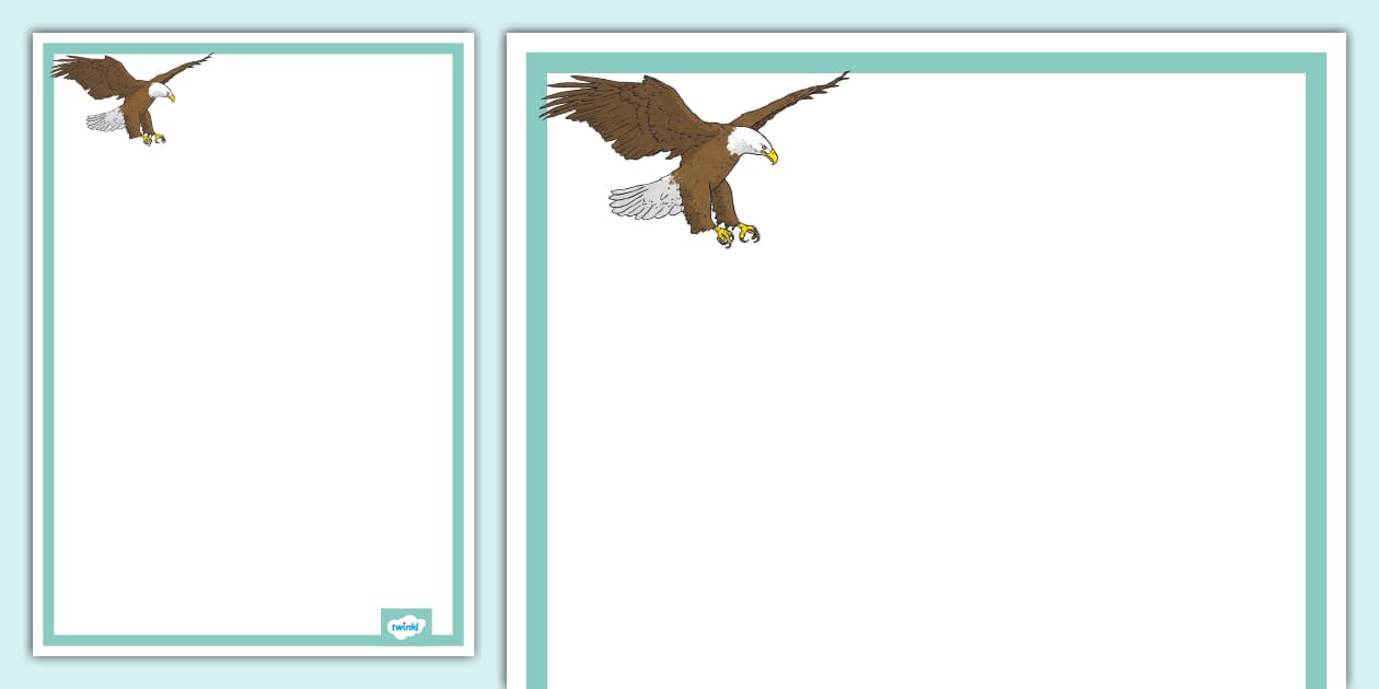 Simple Blank Eagle Page Border | Page Borders | Twinkl
