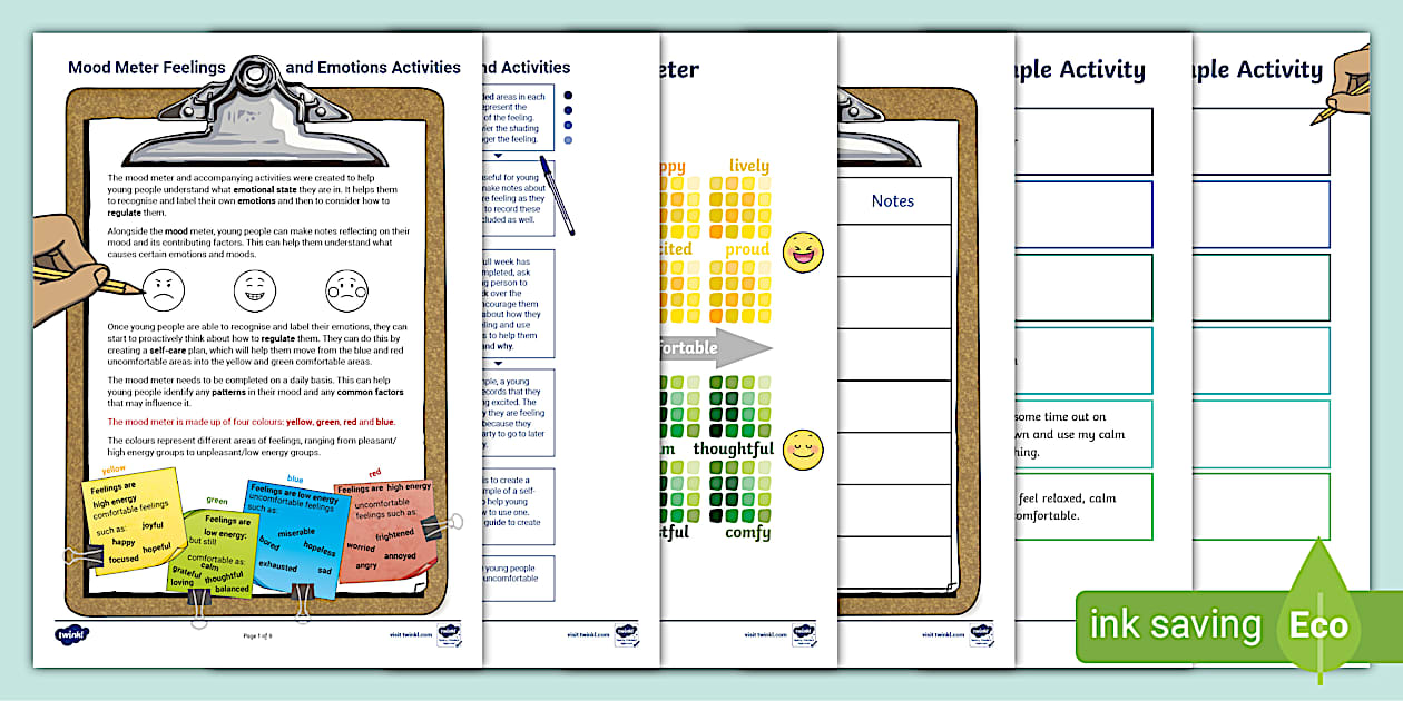 Mood Meter Feelings and Emotions Activity (teacher made)