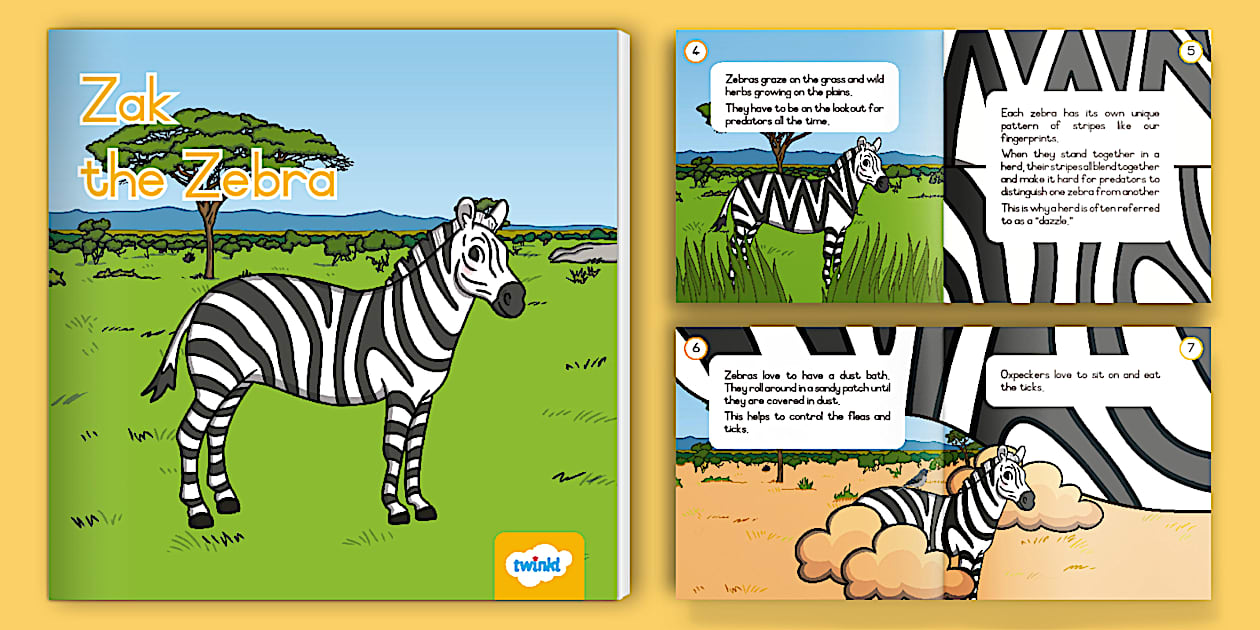 Picture Story: Zak the Zebra eBook (Teacher-Made) - Twinkl