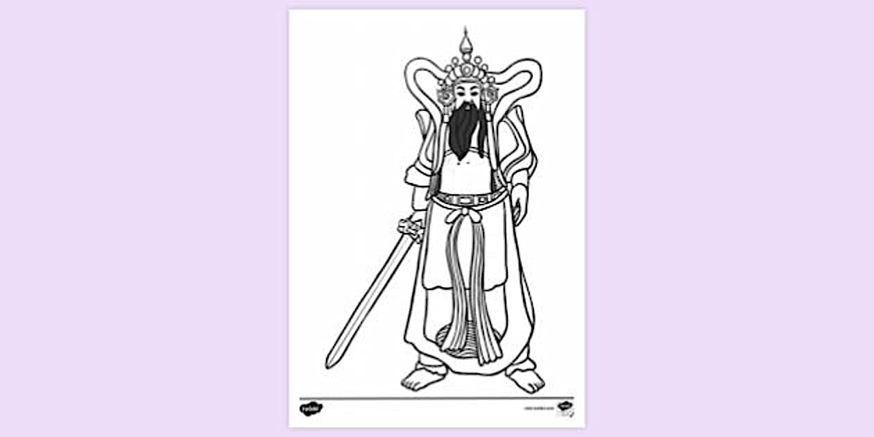 Shangdi Colouring Sheet - Creative Resources (teacher made)